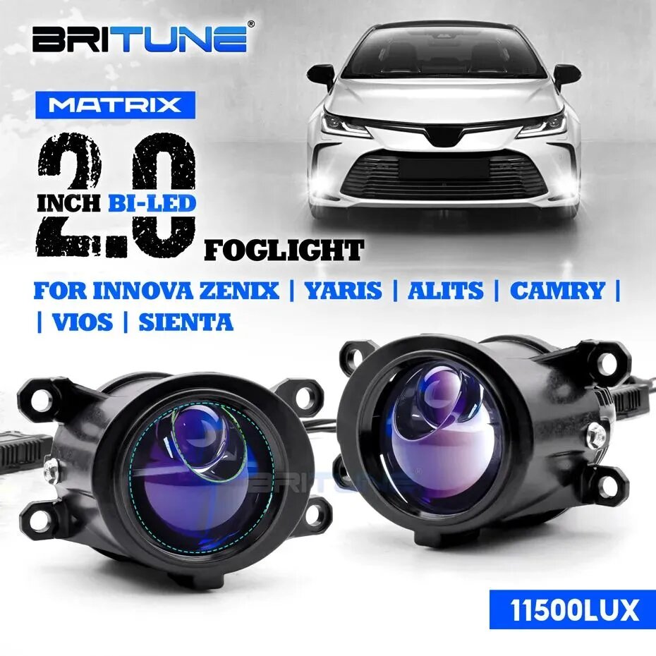BRITUNE Фара автомобильная QZFT-BL для Toyota Innova Zenix Yaris Alits Camry Vios Sienta, LED