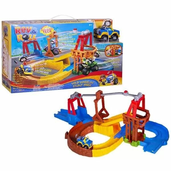 Автотрек Автопарк Rev&Roll Игровой набор с Машинкой и фигрукой