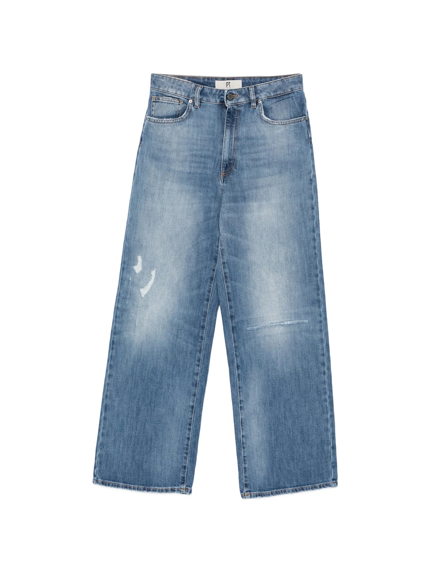 Джинсы Miley distressed-detail wide-leg jeans 