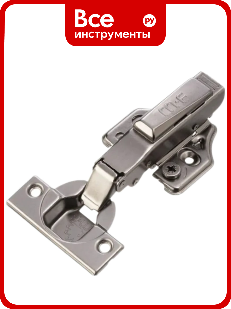 Петля MF Prima All-2-Way 3D, Clip-on, накладная, с доводчиком, мягкий ход, черный никель, в сборе 18101v