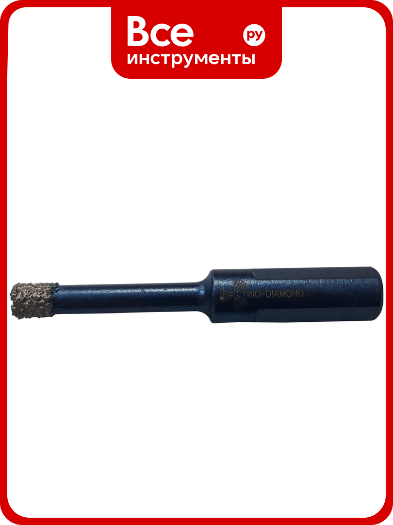 Коронка алмазная универсальная TRIO-DIAMOND 6 мм Universal 450006, стекло
