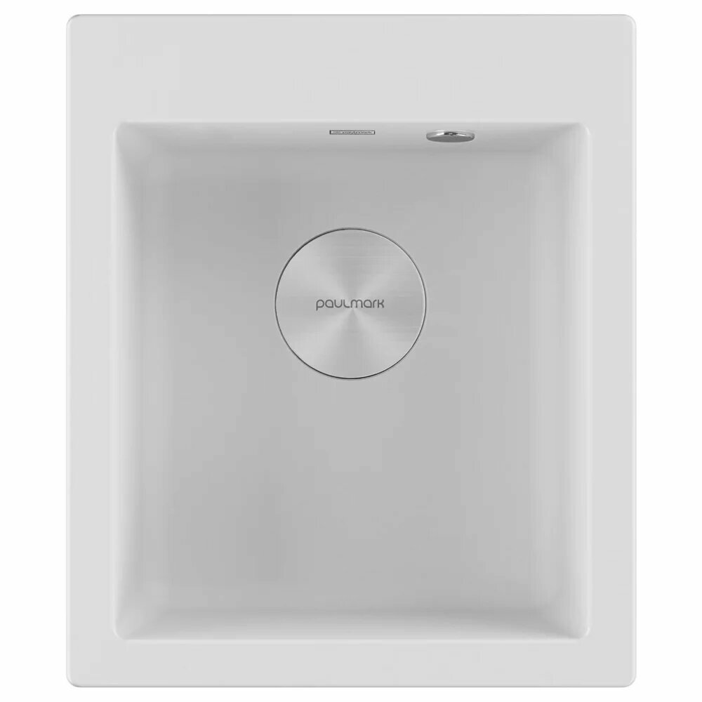 Мойка кухонная Paulmark Kante 40 PM104249-WH 41x49, прямоугольная, мойка для кухни, белая, матовая, российская