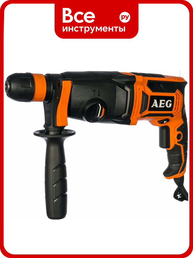 Перфоратор AEG KH24IXE, SDS-plus, мощность 800Вт, 3 режима, с кейсом