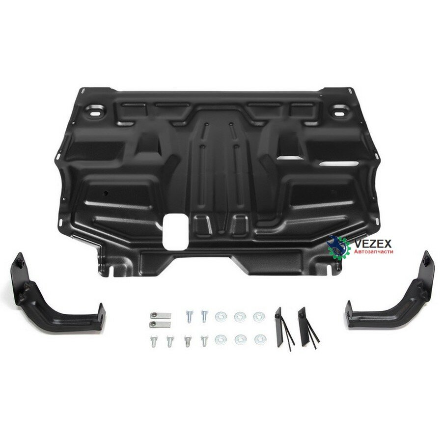 AUTOMAX AM.5842.2 Защита картера + КПП + комплект крепежа, Сталь, Volkswagen Polo Sedan 2010-2015 2015-2020, V - 1.6