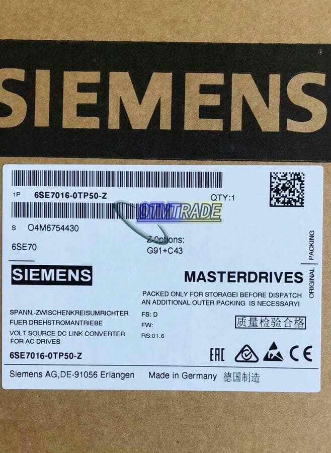 Модуль SIEMENS MAIN DRIVE 6SE7016-0TP50-Z Z G91+C43