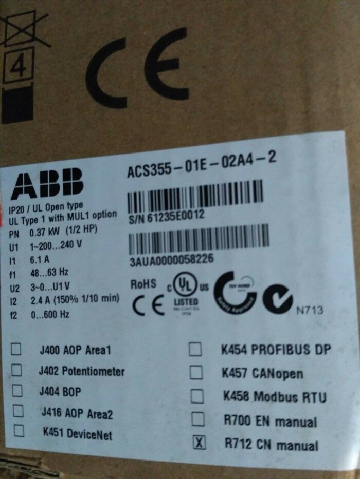 Модуль ABB Inverter ACS355-01E-02A4-2 NEW