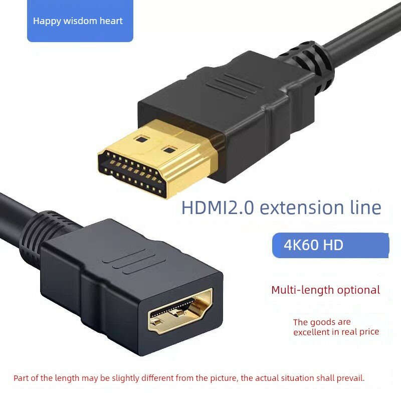Кабель-удлинитель HDMI Yuezhixin, версия 2.0, штекер-гнездо, 4K60, для подключения ноутбука к телевизору или монитору