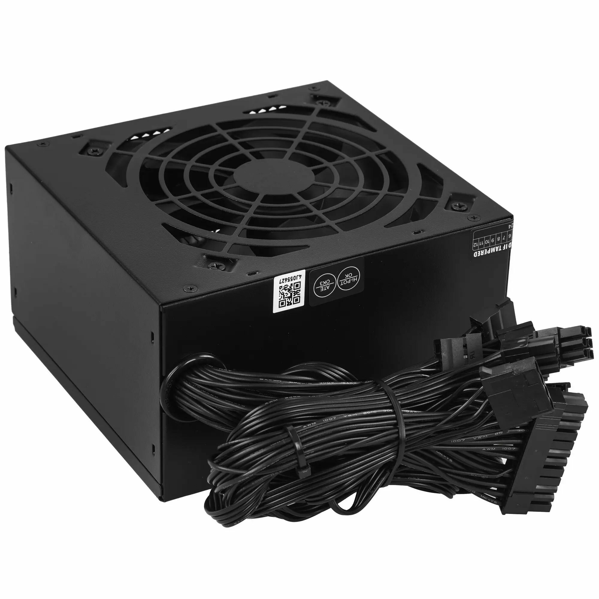 Блок питания Powerman 500W (PM-500ATX-F-BL) черный - ATX 20+4 пин, 4 pin + 4 pin CPU, 5 SATA, 2 x 6 pin PCI-E
