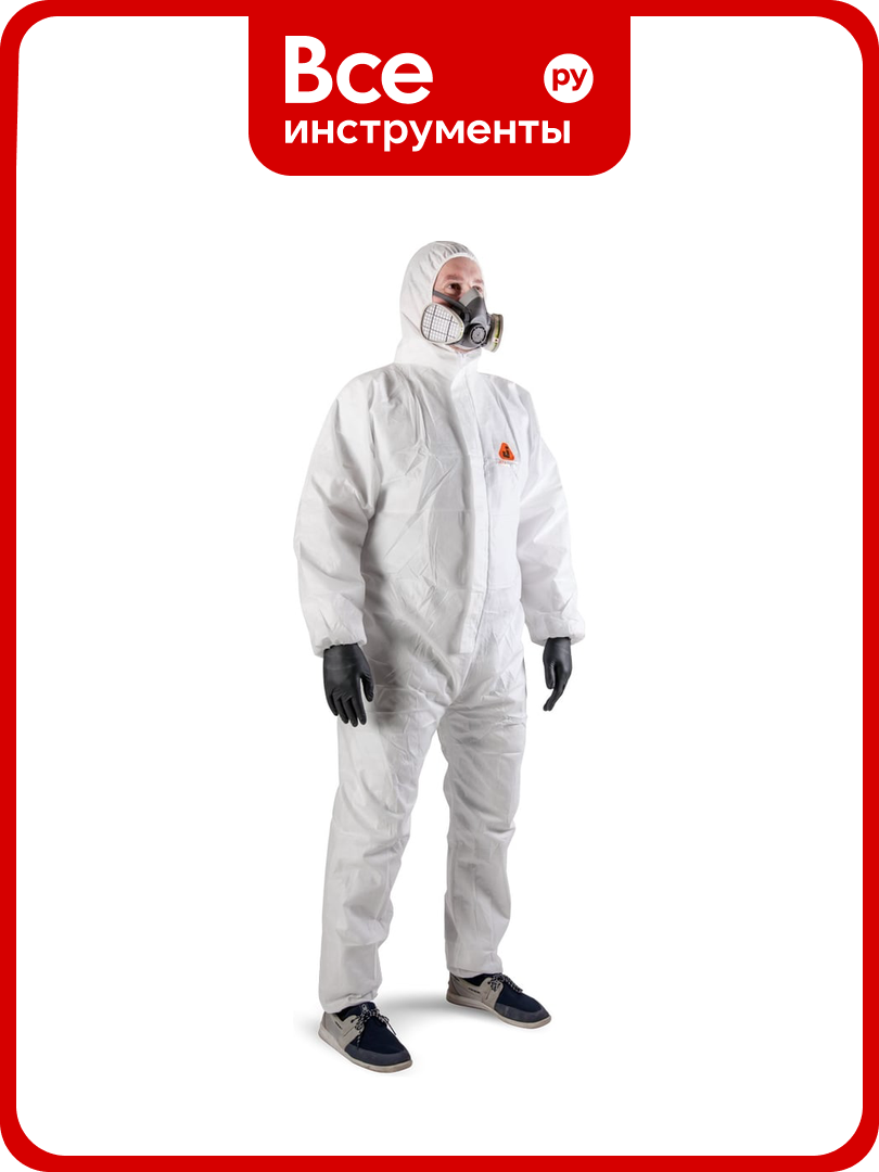 Защитный дышащий комбинезон из нетканого материала Jeta Safety SMS, разм.4XL/58-60, JPC35-4XL
