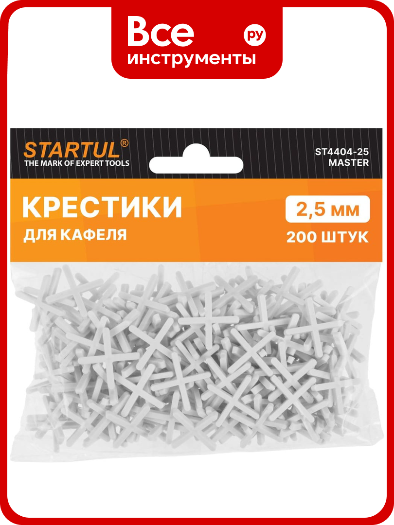 Крестики для кафеля MASTER 2.5 мм, 200 шт STARTUL ST4404-25