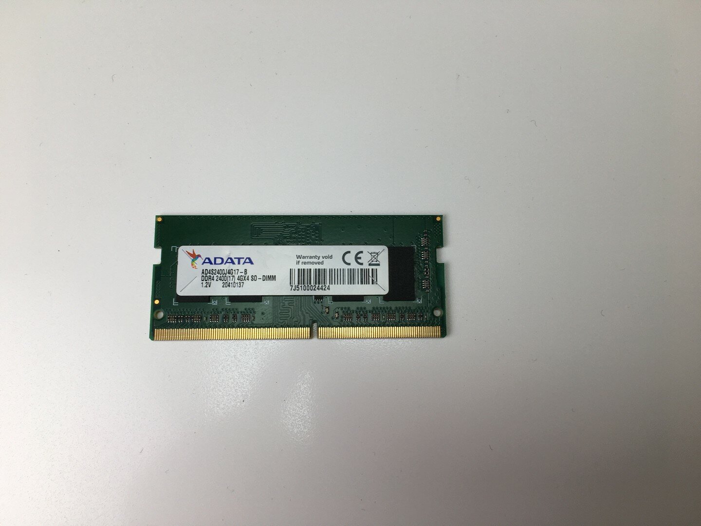 Оперативная память SODIMM 4Gb, DDR4 2400MHz, ADATA AD4S2400J4G17-B