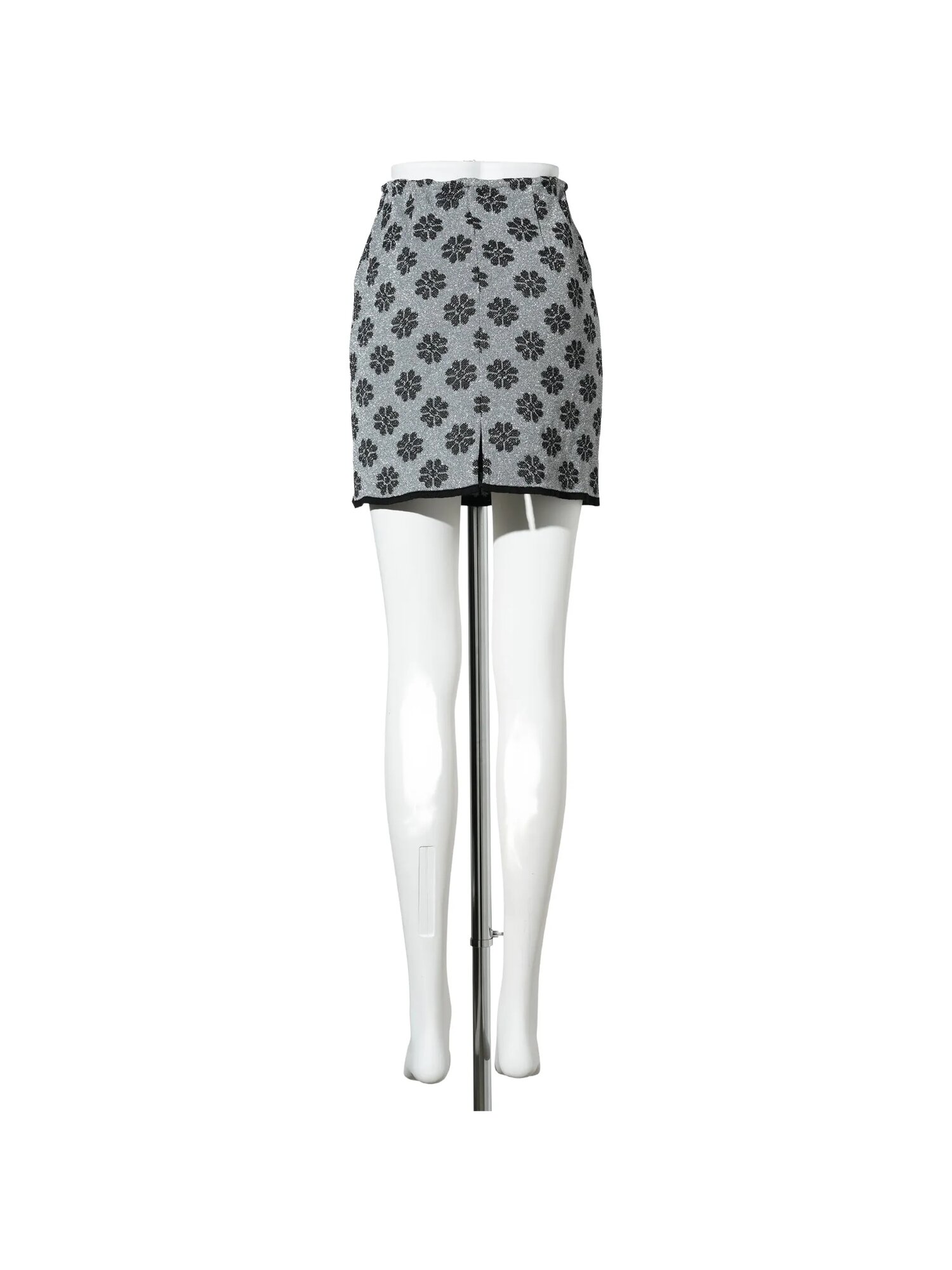 Юбка ANDREJ GRONAU Flower-pattern mini skirt, размер 40, серый — фото 1