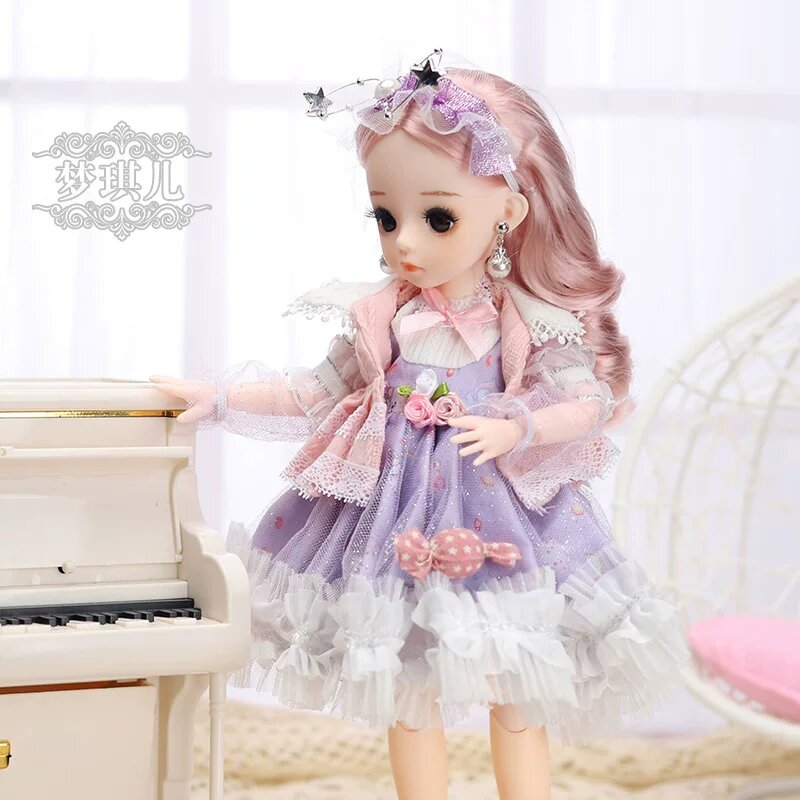 Набор кукол Bajiang 30cm 1/6, одежда для кукол BJD, реалистичная милая кукла-принцесса, игрушка для девочек, подарок на