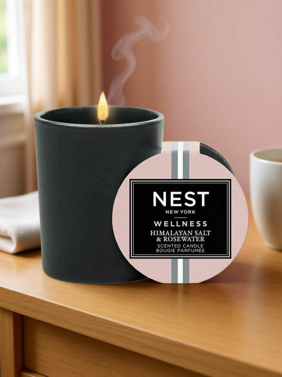 NEST New York Ароматическая свеча Mini Wellness Himalayan Salt & Rose Water 27 г.