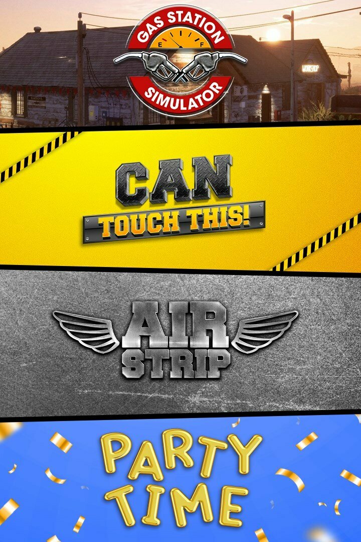 Игра Gas Station Simulator, Airstrip DLC, Can Touch This DLC and Party Time DLC Bundle — Xbox Series X|S, Xbox One — Цифровая версия