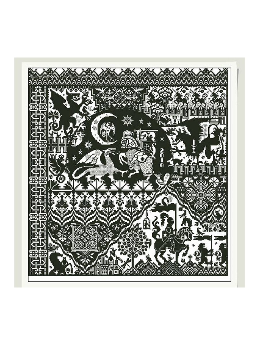 Hабор для вышивания Amishop Пророчество о Храме, 16CT Aida, 53 x 56 см, 327 x 341 стежка, 2 цветов