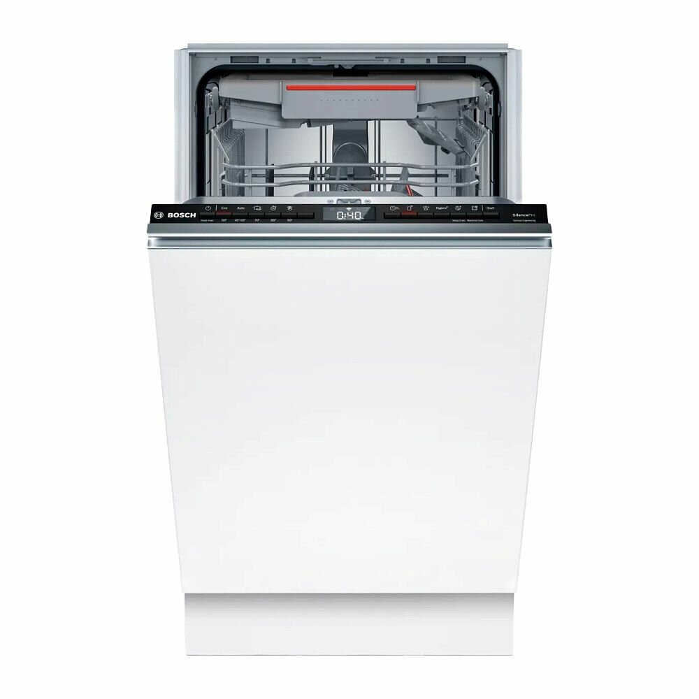 Встраиваемая посудомоечная машина Bosch SPV4HMX55Q, узкая, 10 комплектов, 6 программ, защита от протечек, белая