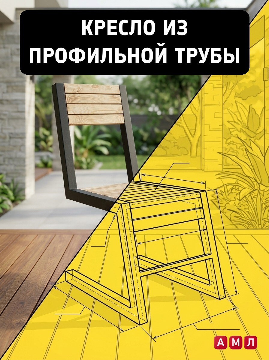 Проект чертеж кресло из профильной трубы своими руками - скачать и распечатать чертежи с размерами, пошаговая и поэтапная схема сборки