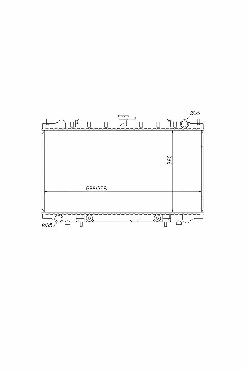 Радиатор SAT NS0003-14 Nissan AD 99-02 / Primera 95-02