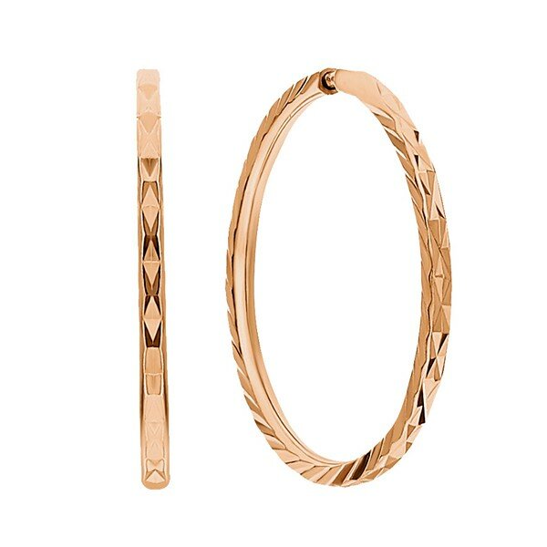 Серьги конго, красное золото, 585 проба