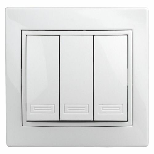 Выключатель 3-кл. СП Plano 10А IP20 1-106-01 250В бел. Intro Б0053788