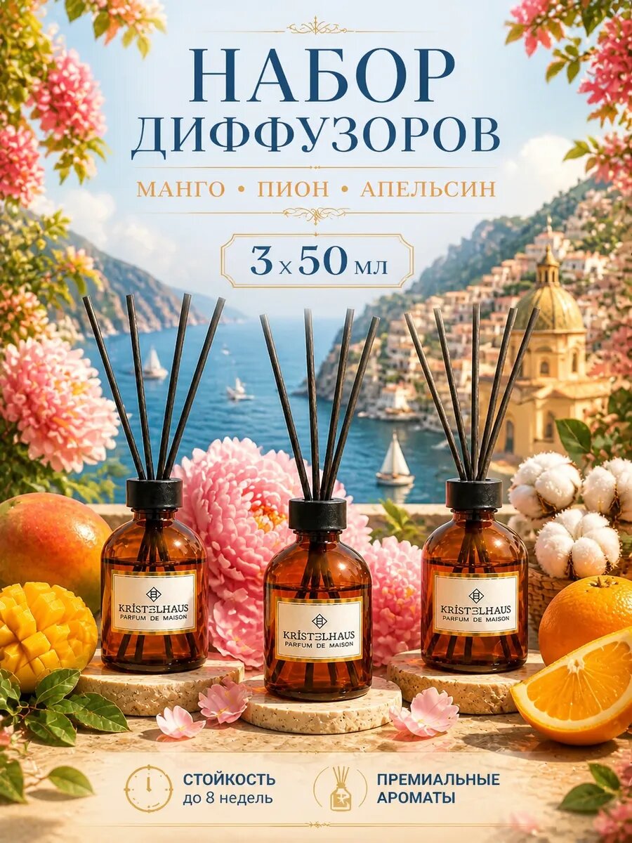 Диффузор для дома набор с палочками ароматизатор