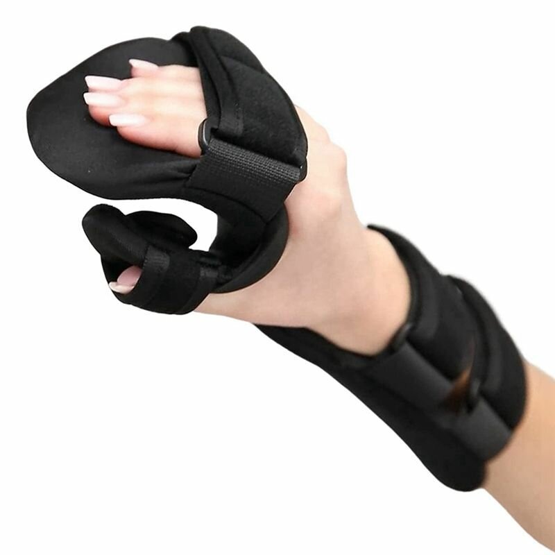 Мягкий фиксатор для руки после инсульта, травм и паралича, разделители пальцев, регулируемые ремни, дышащая ткань
