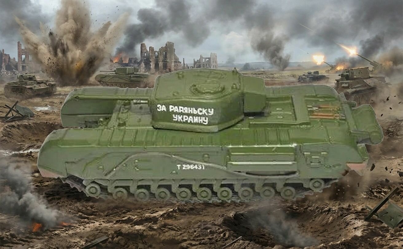 Масштабная модель 1/72, танк Черчилль Mk IV
