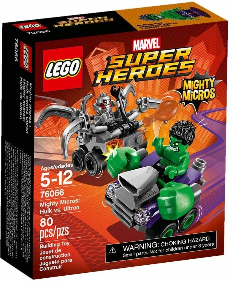 Конструктор LEGO Marvel Super Heroes 76066 Mighty Micros: Hulk vs. Ultron