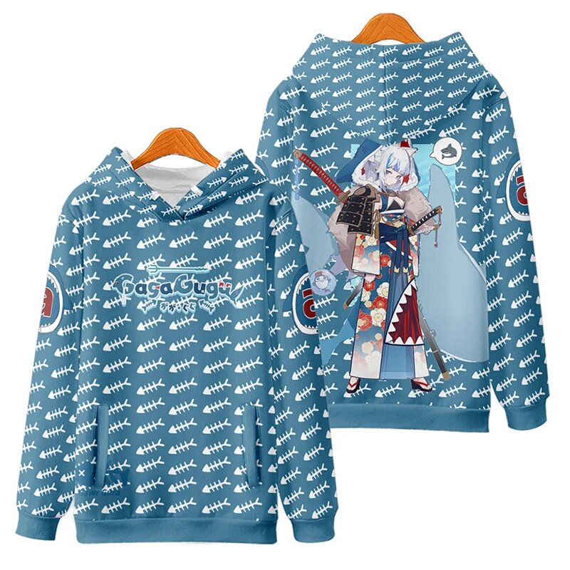 Gawr Gura худи 3D, цвет DHZ8J252511G, 5XL