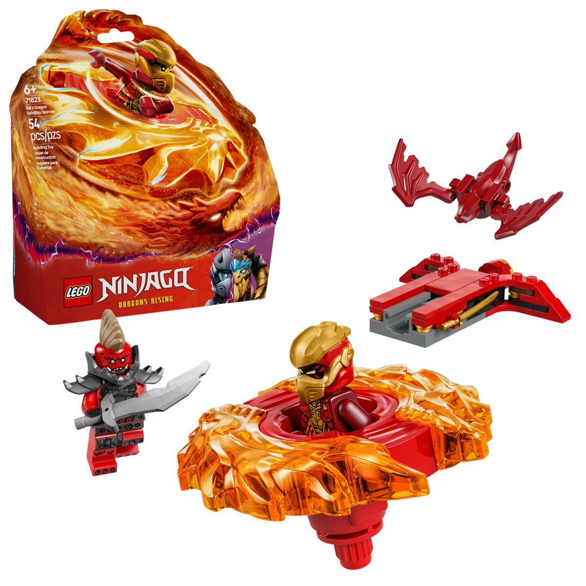 Конструктор LEGO Ninjago 71823 Дракон Кая спиннер Кружитцу, 54 дет.