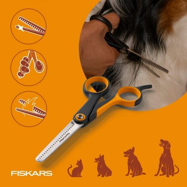Филировочные ножницы Fiskars Blending scissors для стрижки собак и кошек 2009128