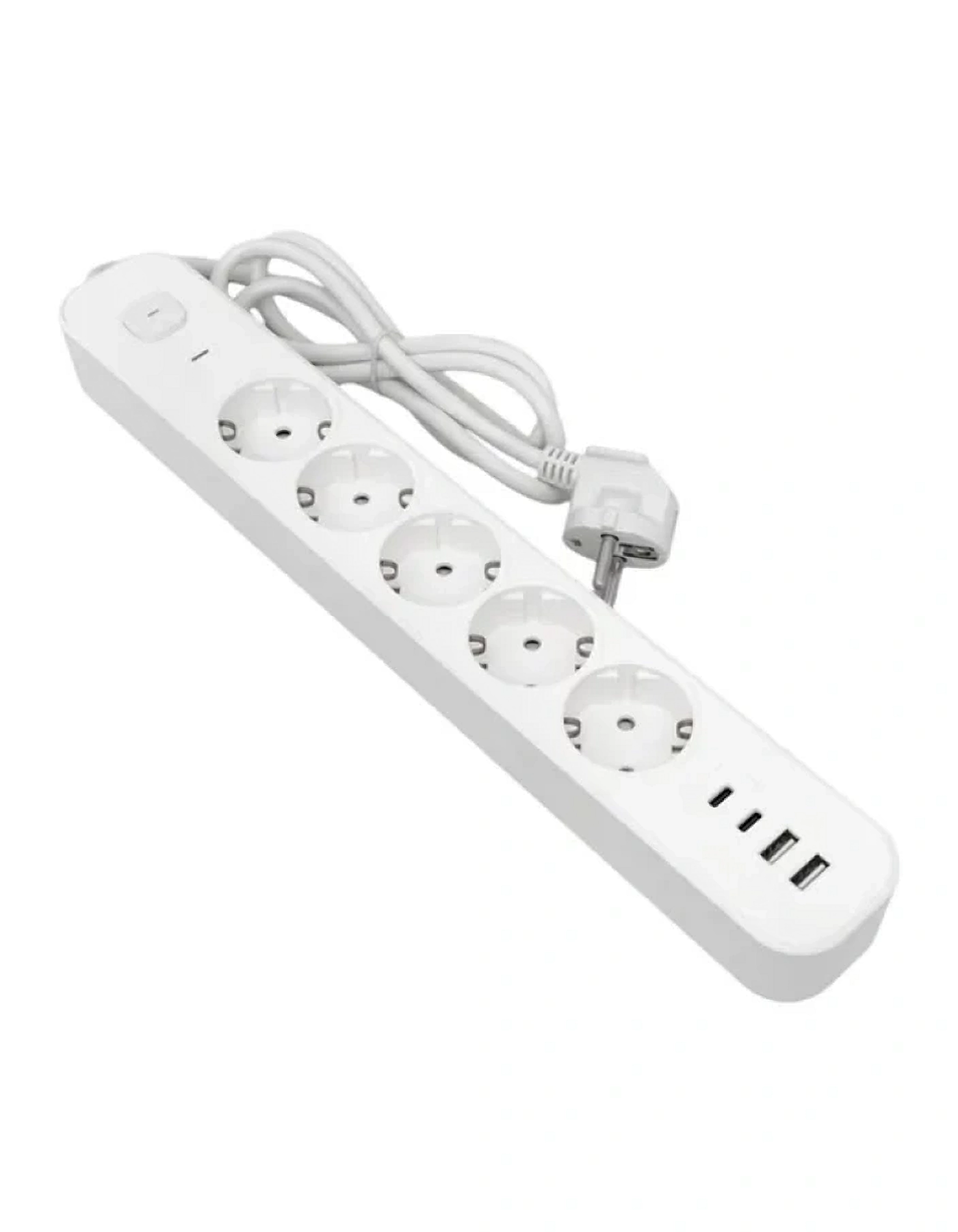 Удлинитель EKF UBA-LUX-515-TC LUX 5 гнезд 2USB 2,4А+2type-C 1,5 метра 1,5мм2