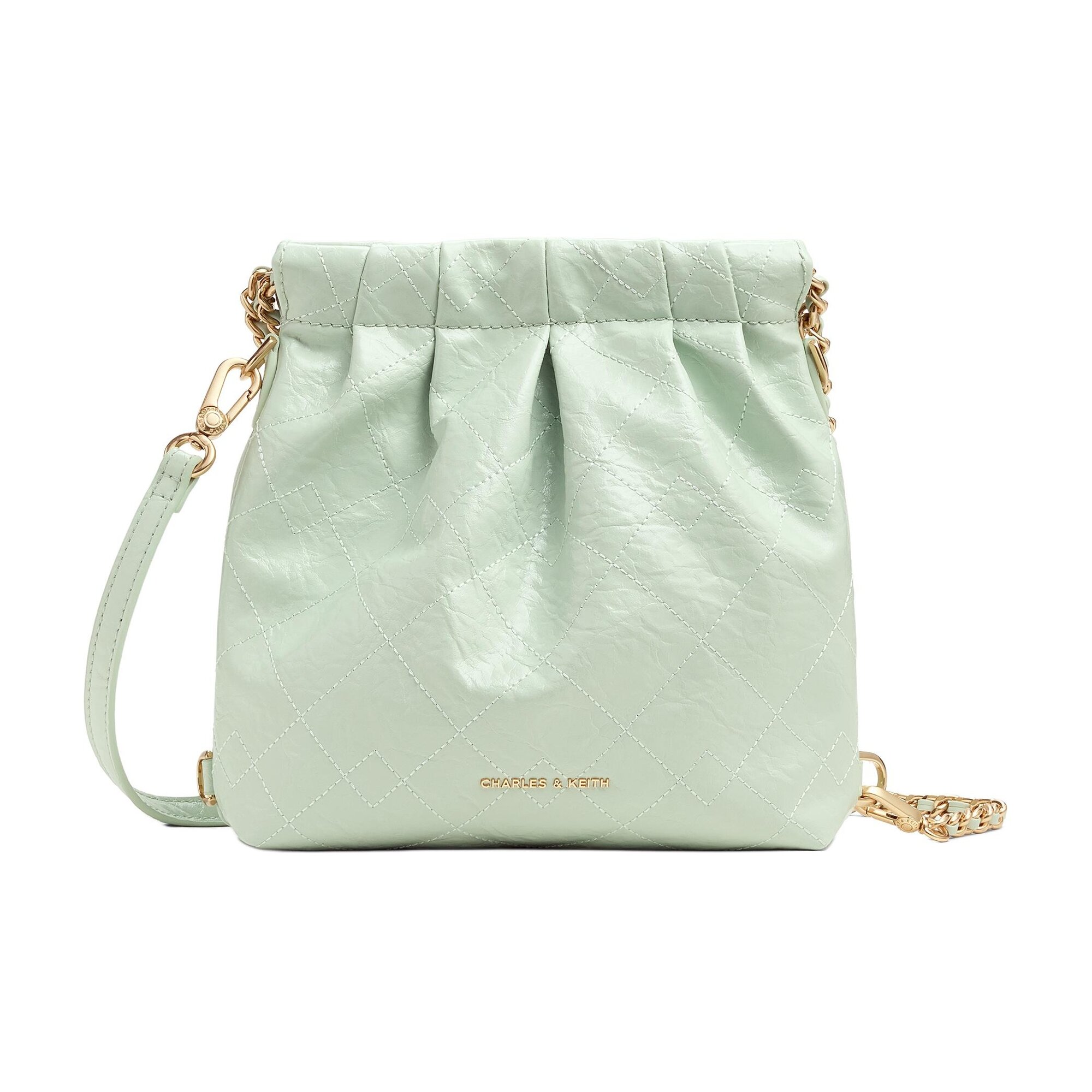 Рюкзак женский CHARLES&KEITH PU Small, mint green, размер S EU