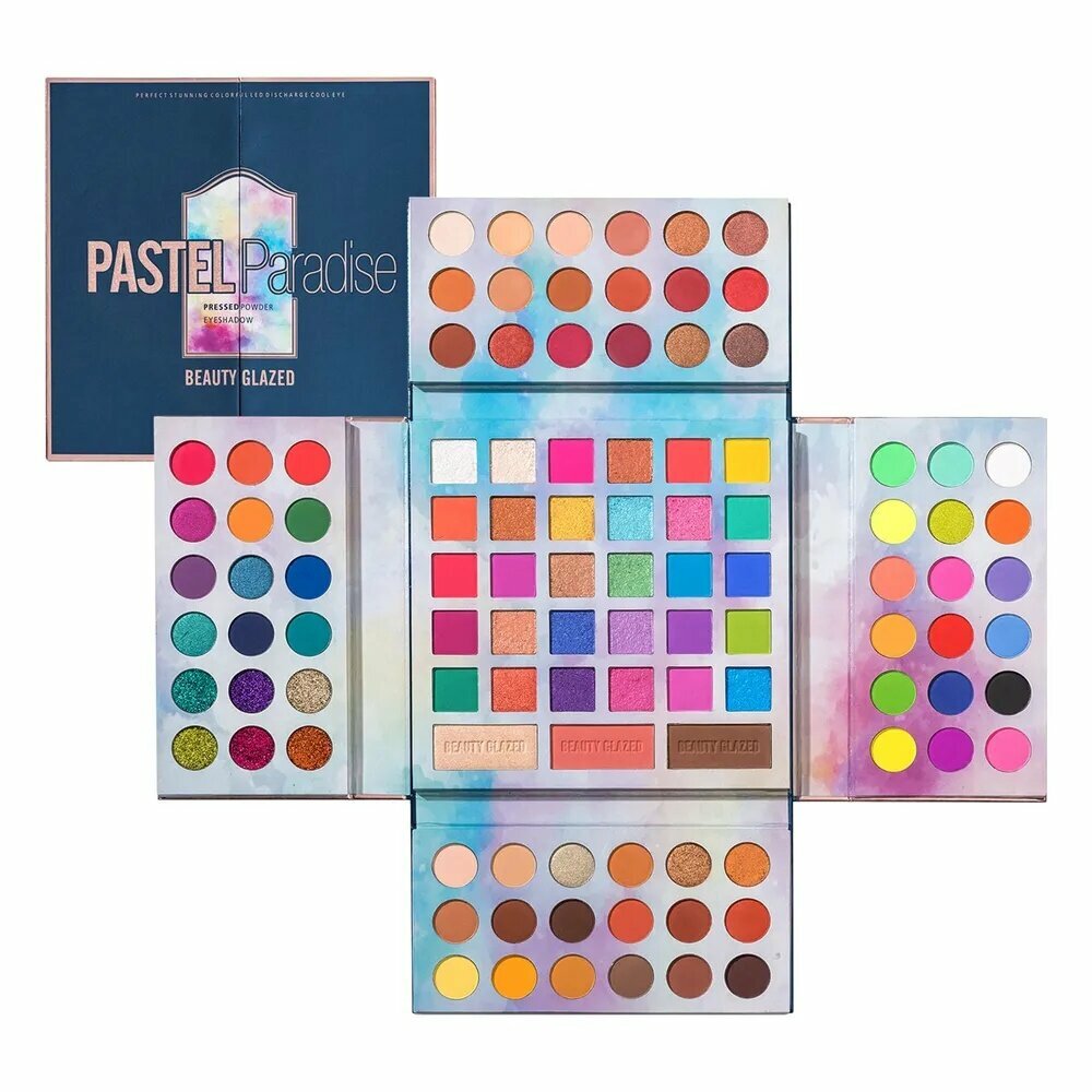 BEAUTY GLAZED 105 цветов теней для век жемчужное пюре хамелеон