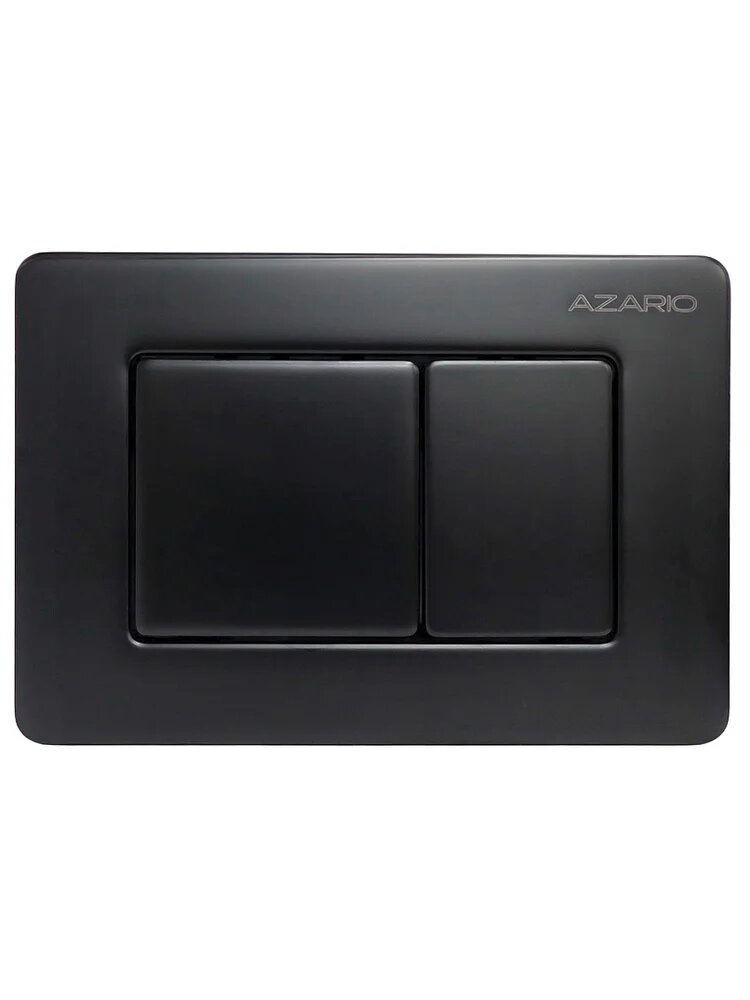 Кнопка смыва для унитаза AZARIO NEW-TS AZ-SS-003-B черная, матовая, кнопка для инсталляции, из нержавеющей стали, двойной смыв