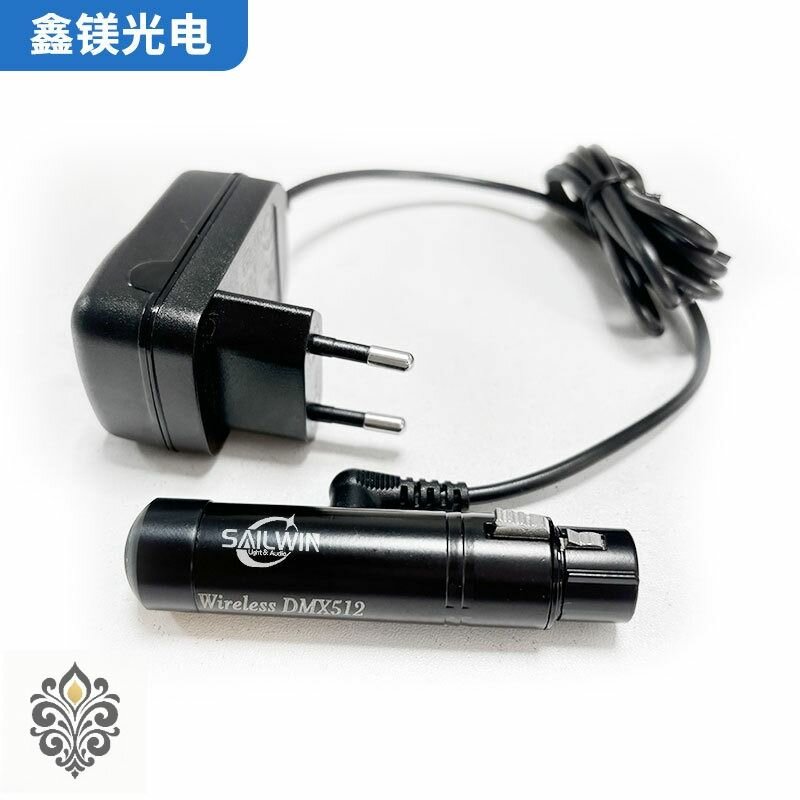 Контроллер освещения сцены беспроводной 2.4 ГГц DMX512, комплект: 1 короткий чёрный приёмник, вилка стандарта ЕС