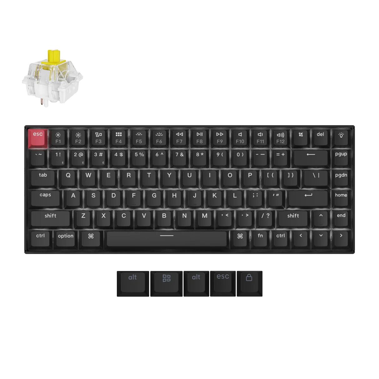 Беспроводная механическая клавиатура Keychron K2 QMK (версия 3), White LED, Banana Switch(русская раскладка)