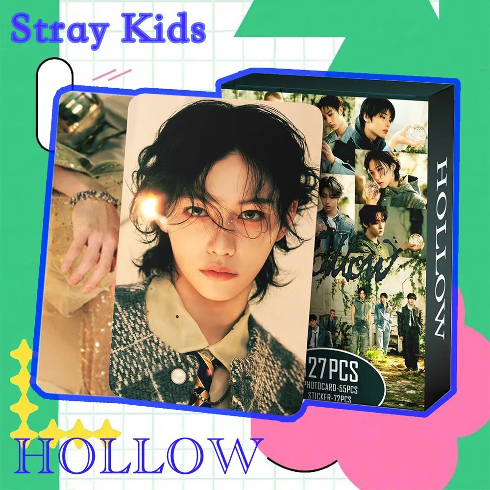 127шт/коробка Stray kids Фотокарточки HOLLOW Коллекционная SKZ карточка Stray kids HOLLOW Карты