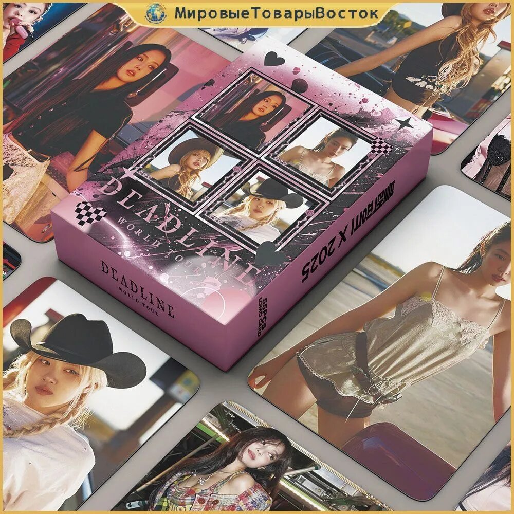 K-POP Kарточки BLACKPINK 55 шт. BLACKPINK альбом DEADLINE Карты Кпоп Блэкпинк JUMP Плакат фотокарта