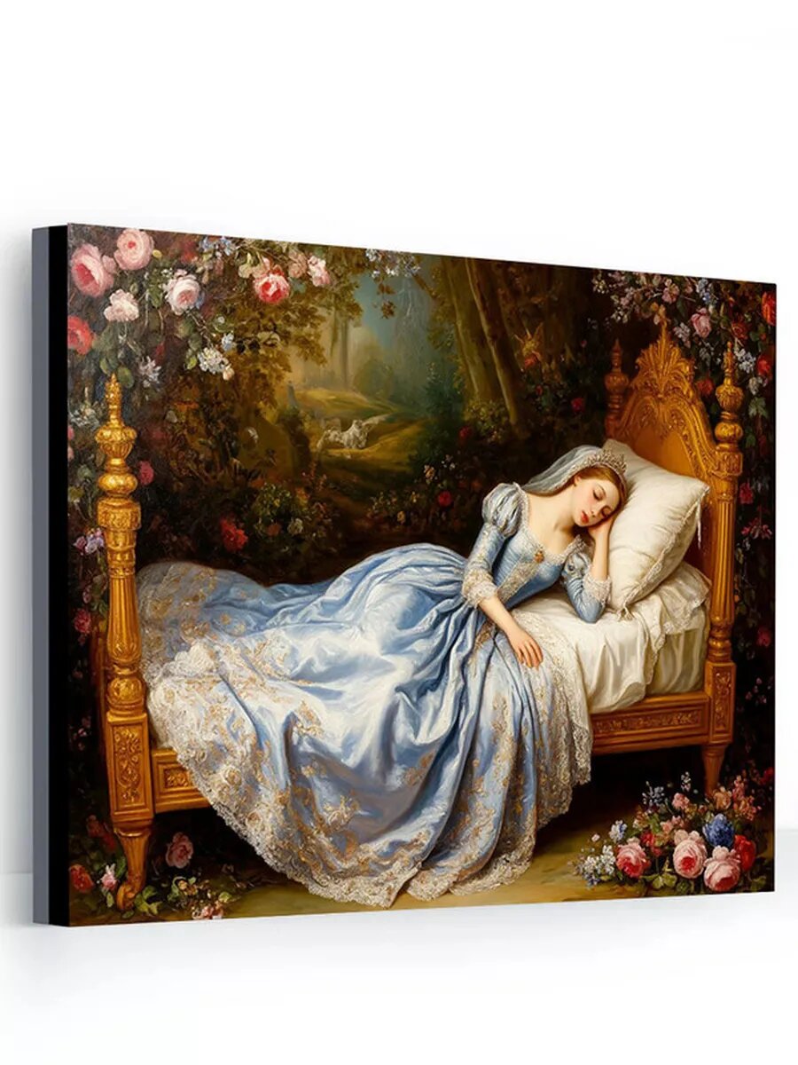 Картина на стену для интерьера "Спящая красавица", на подрамнике, 40 x 50 см