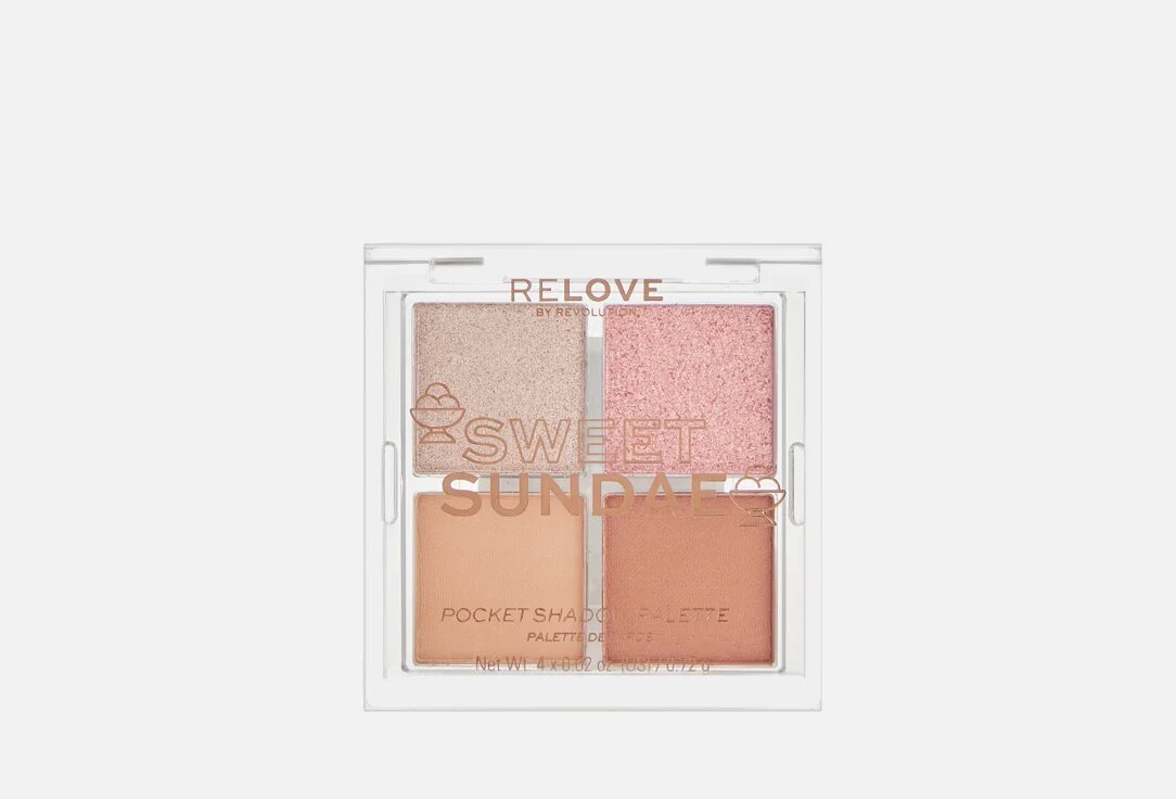 RELOVE REVOLUTION Pocket Palette Палетка теней для век 2.88 г Sweet Sundae