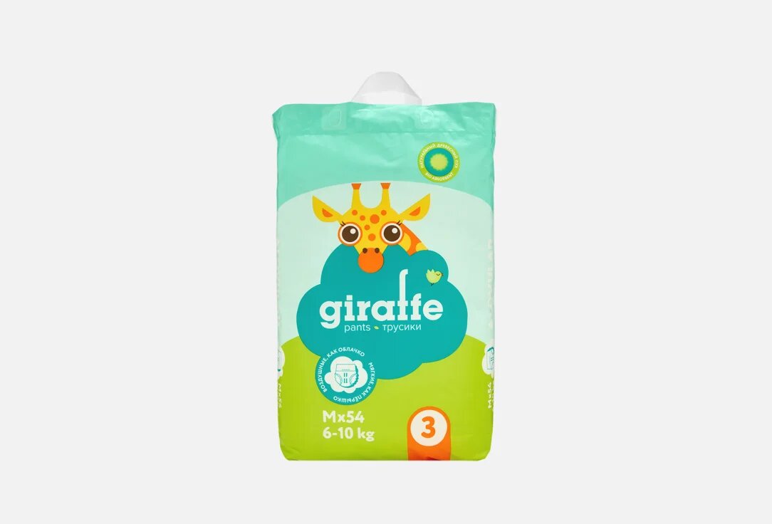 LOVULAR GIRAFFE M 6-10 kg Трусики-подгузники 54 шт