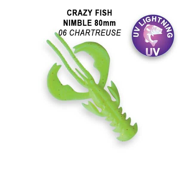 Силиконовые приманки Crazy Fish Nimble 3.2" 72-80-6-6-F кальмар, плавающие