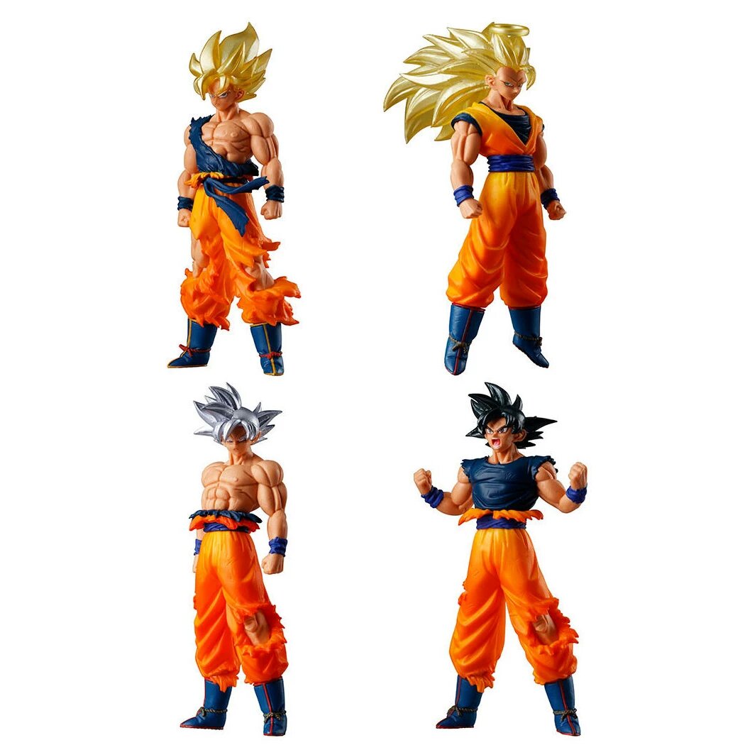 Коллекционная фигурка Bandai Dragon Ball Super HG01: Супер Сайян 3 Сон Гоку, Первый этап, Навык «Свободная воля» Высота