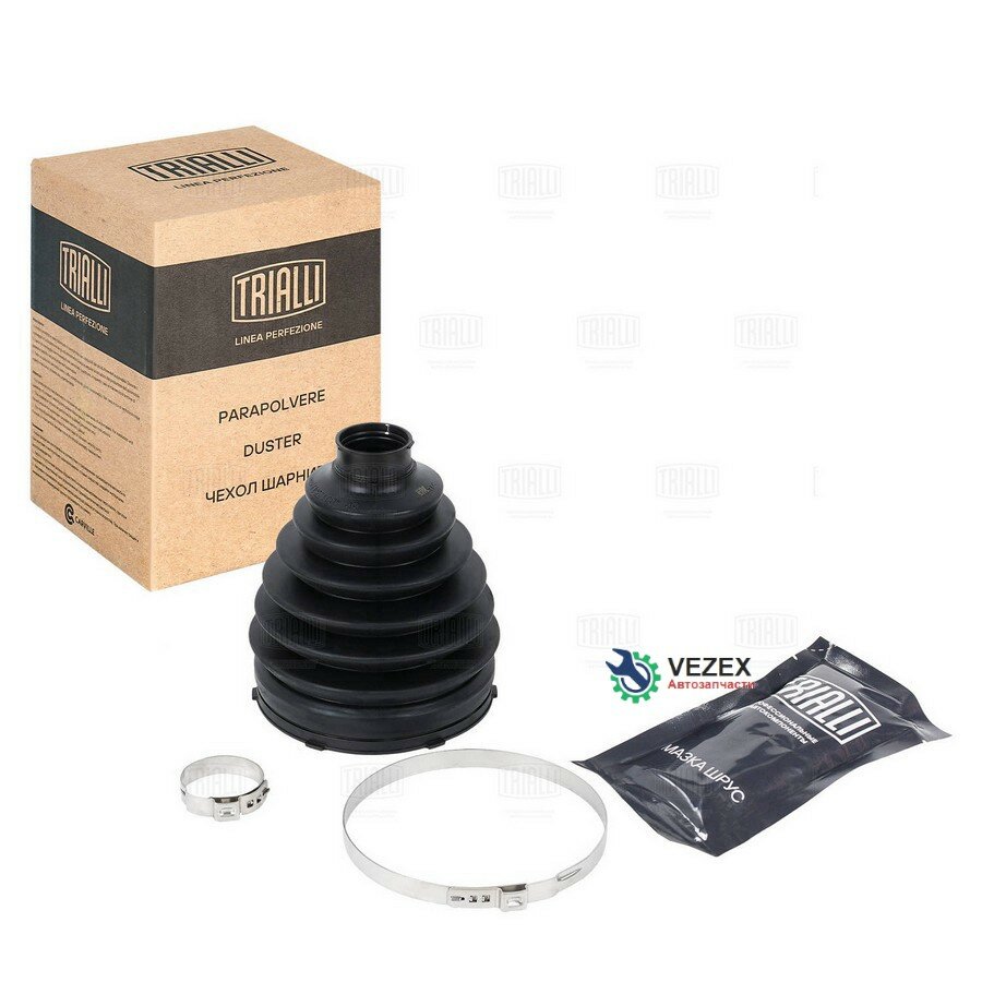 TRIALLI FG1902 Пыльник шруса для а/м Toyota Land Cruiser 200 (07-) (наруж. компл хомуты/смазка ) (TPEE) (FG 1902)