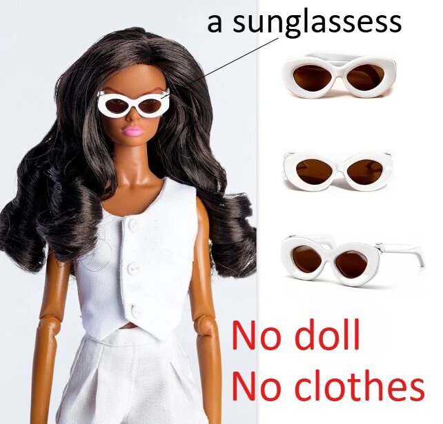 Аксессуары для кукол Fashion Royalty FR2 BB Xianxian Коричневый, KD36 a sunglassess, KD36 no box