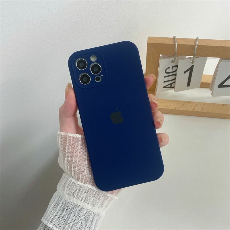 Чехол для iPhone 14 Pro Max с полным покрытием, чехол для Apple 15 Pro, жидкий силикон 13, ударопрочный 12, мягкий чехол 16