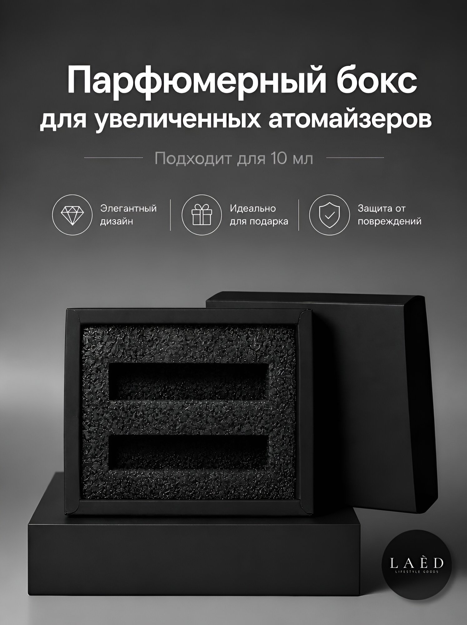 Парфюмерный бокс для увеличенных атомайзеров-помадок 10 мл, коробка для духов и пробников, упаковка для флаконов