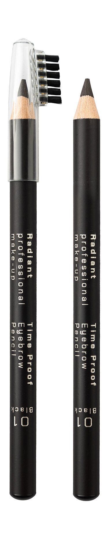 RADIANT PROFESSIONAL MAKE-UP Карандаш для бровей Time Proof Eyebrow Pencil, 1,14 г, 1 Черный